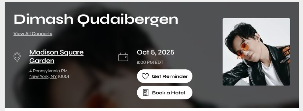 Dimash Qudaibergen STRANGER Tour - New York promotions - Dimash Universe